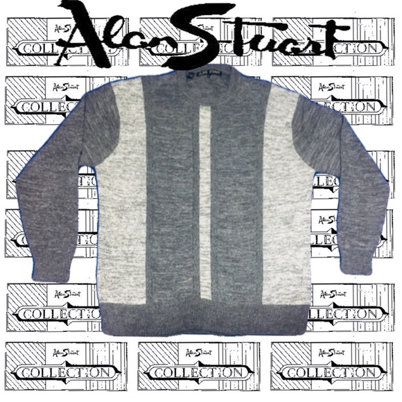 Alan Stuart | Sweaters | Alan Stuart Mens Xl Gray Vintage Sweater Wool ...